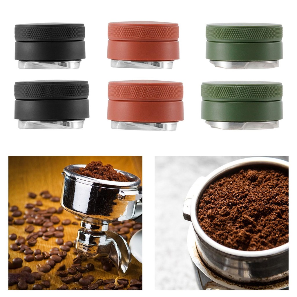 [Lszcx6l] แทมเปอร์กาแฟสามมุมลาดปรับความสูงกดผงเครื่องปรับระดับกาแฟสําหรับ Coffeeware Portafilter ...