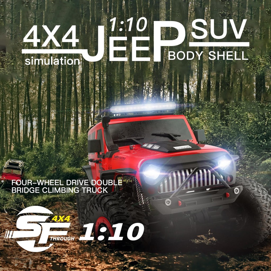 กรีน)wltoys 104311 Rc รถ 2.4G 1/10 4WD รถ Jeep SUV แปรงมอเตอร์รีโมท ...