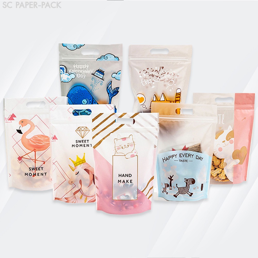SC Paper-Pack ถุงพลาสติก มีซิป ตั้งได้ มีที่จับ (แพ็ค 50 ใบ) | Shopee ...