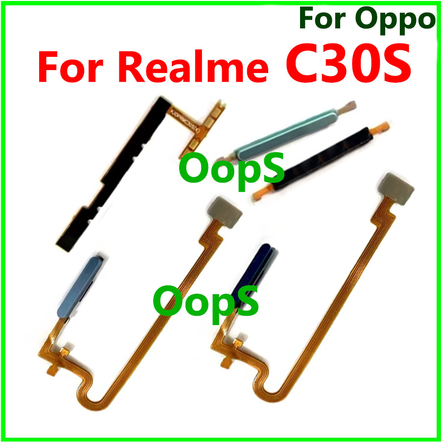 สําหรับrealme C30S RMX3690 สแกนลายนิ้วมือเซ็นเซอร์กลับปริมาณPower On ...