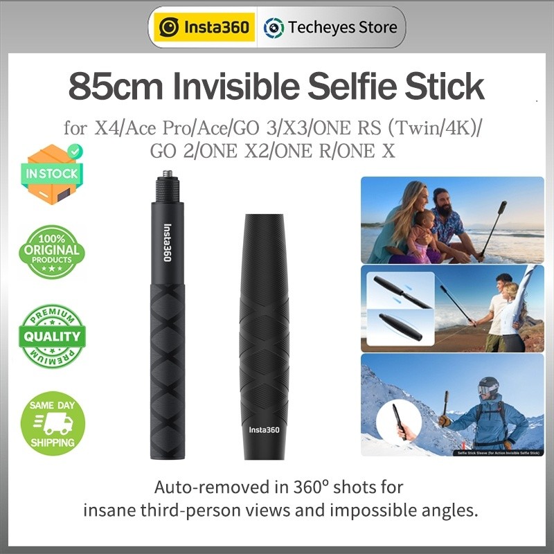 Insta360 85cm Invisible Selfie Stick for ACE PRO 2/ACE PRO/X4/X3/GO 3 ...