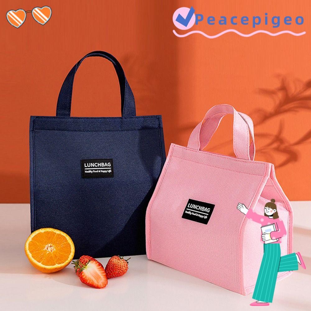 PEACEPIGEO กระเป๋าเก็บความร้อนฉนวน 1 ชิ้น, กระเป๋าใส่ข้าวกลางวันเก็บความเย็นกันน้ํา S/M/L ...