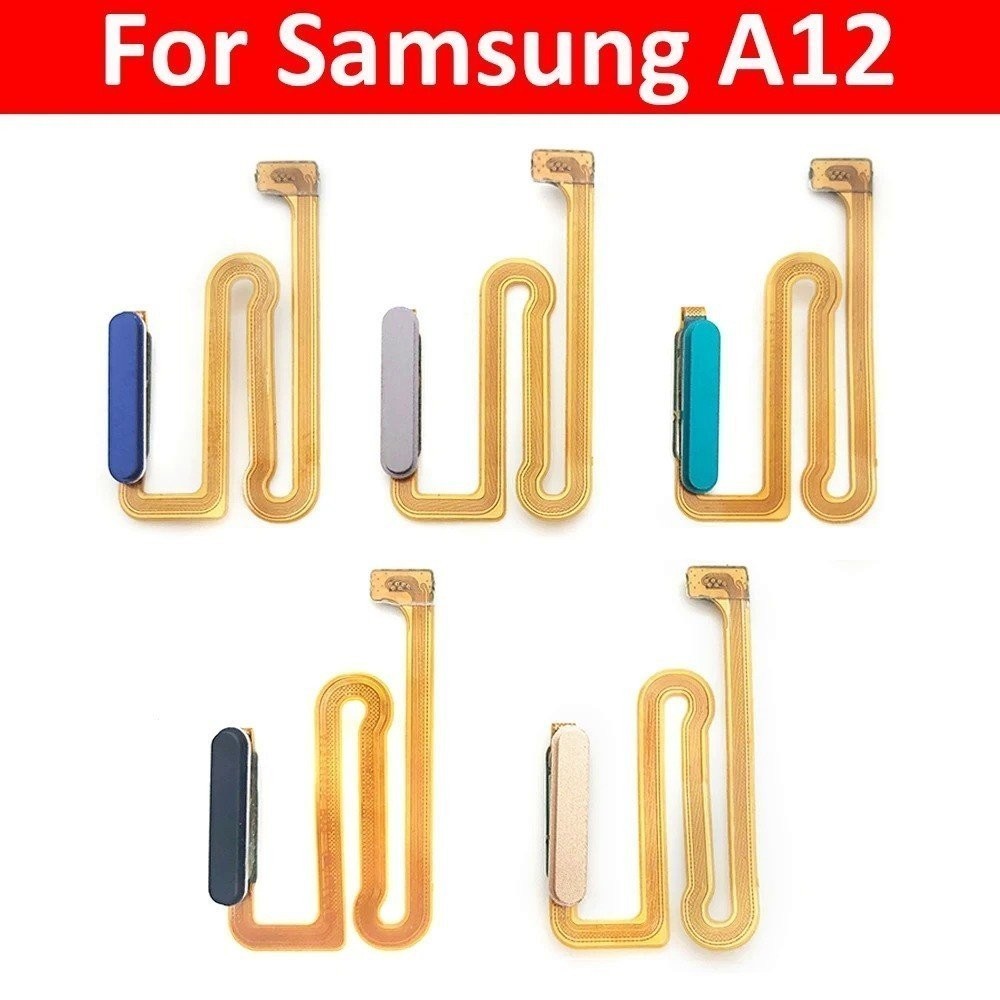 สําหรับ Samsung Galaxy A12 A125 A125F บ้านปุ่มเซ็นเซอร์ลายนิ้วมือ Flex ...