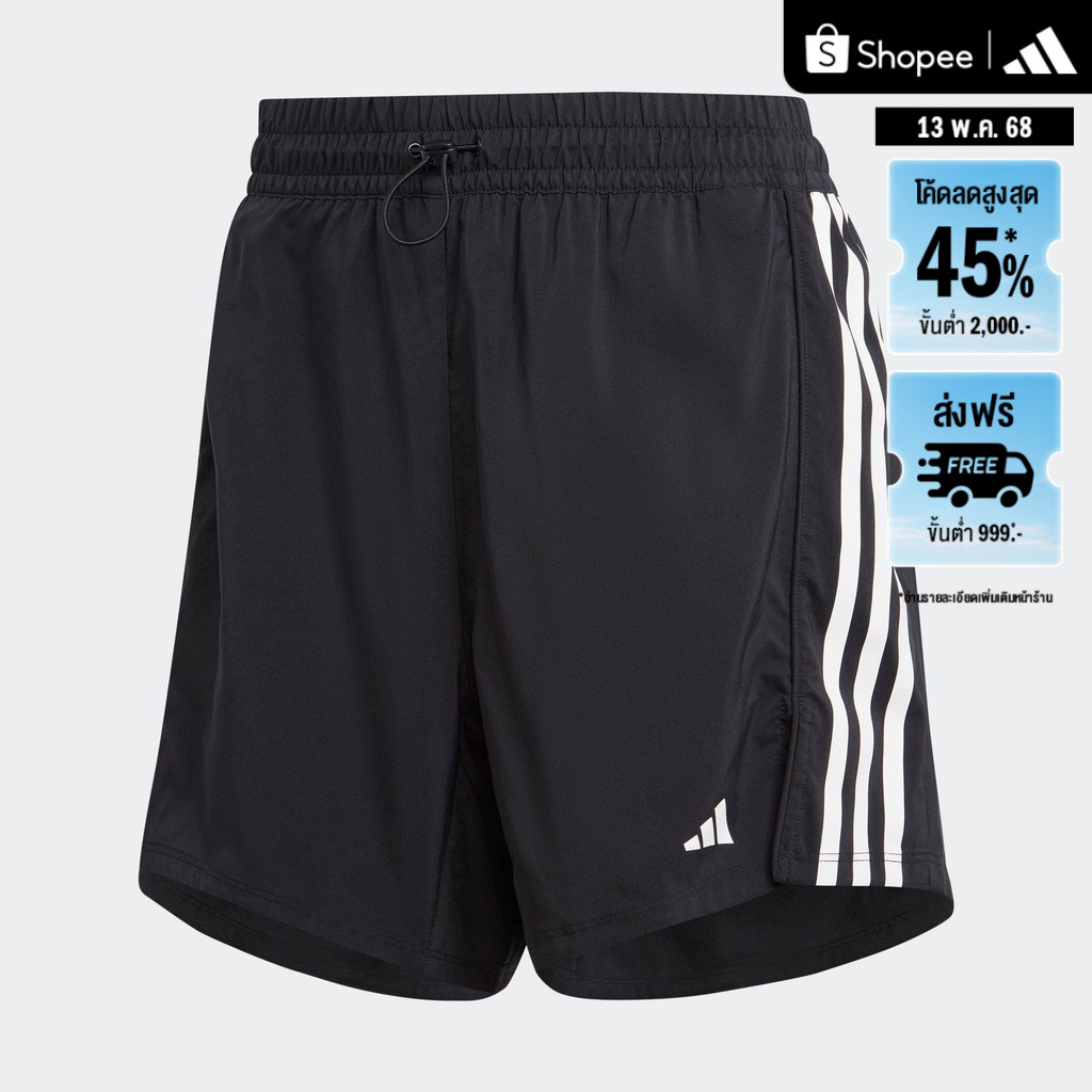 adidas เทรนนิง กางเกงขาสั้นผ้าทอ 5 นิ้ว AEROREADY Hyperglam ผู้หญิง สี ...