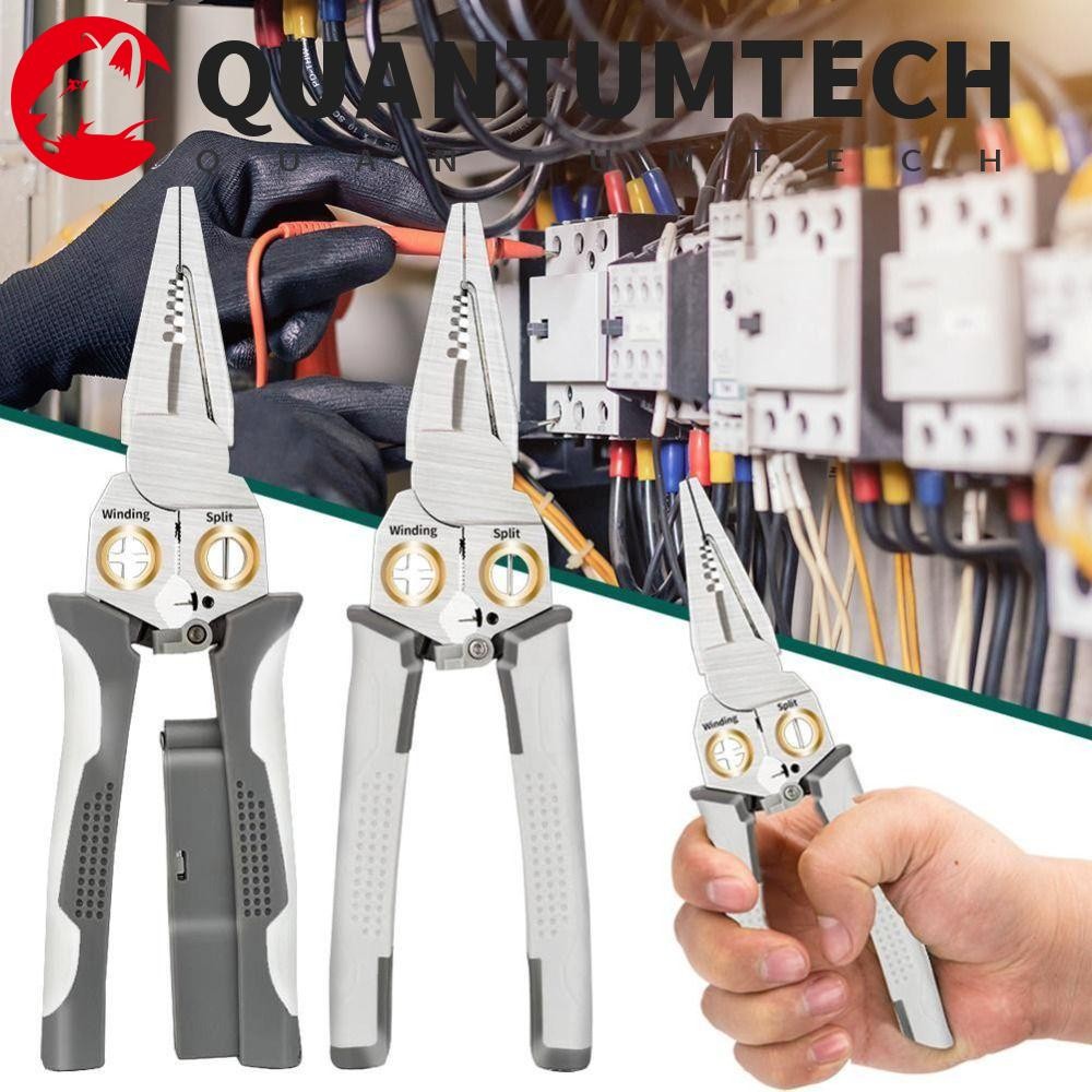 QUANTUMTECH Multi-tool คีม, มัลติฟังก์ชั่นสวมใส่คีมปอกสายไฟ, เครื่องมือซ่อมอเนกประสงค์แบบพกพาทน ...