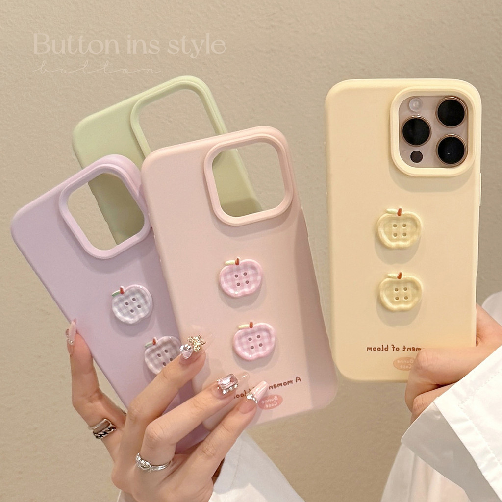TPU Soft case พร้อมปุ่มสไตล์ Apple Design สําหรับ iphone 11 12 13 14 15 ...
