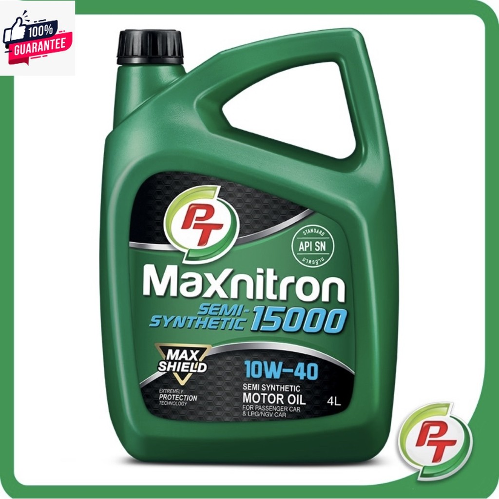 น้ำมันเครื่องกึ่งสังเคราะห์ Pt Maxnitron Semi Synthetic 15000 10W40 ขนาด 4 ลิตร และ 1 ลิตร ...