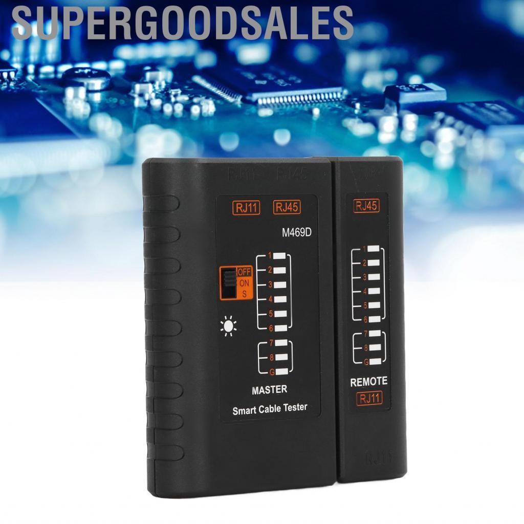 Supergoodsales เครื่องทดสอบสายเคเบิล RJ45 RJ11 แบบพกพา LED สถานะจอแสดง ...