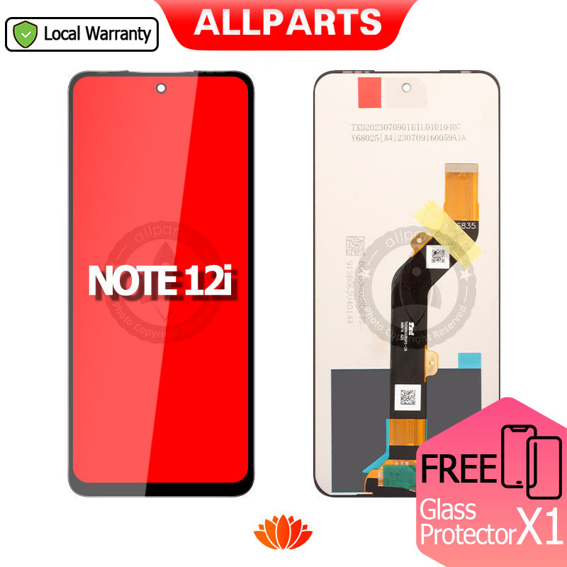 จอแสดงผล Allparts สําหรับ INFINIX INFINIX หมายเหตุ 12i Lcd Touch Screen ...