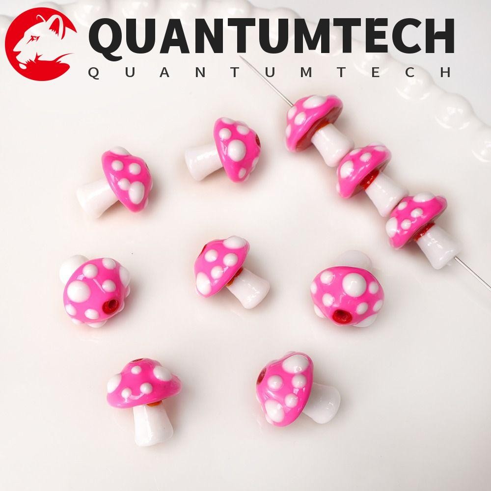 QUANTUMTECH เซรามิค Spacer ลูกปัดหลวม,การ์ตูนที่มีสีสันเห็ดแก้วหลวมลูกปัด,บุคลิกภาพ 3D น่ารัก ...
