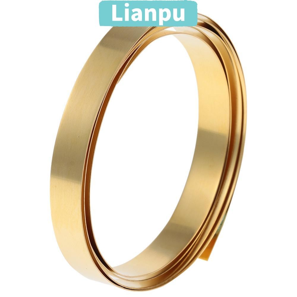 LIANPU แผ่นทองเหลืองม้วน,1000 มม.x10 มม.แผ่นฟอยล์โลหะสีเหลือง,ความแข็ง ...