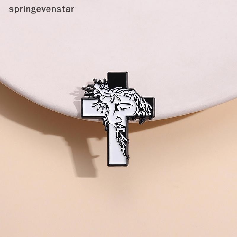 Springevenstar Cross Enamel Pins ที่กําหนดเองคริสเตียนศาสนา Belief ...