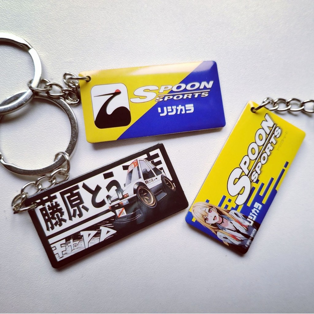 Jdm ตกแต่งพวงกุญแจเริ่มต้น D ดัดแปลงจํานวนแผ่น Key Chain ช้อน | Shopee ...