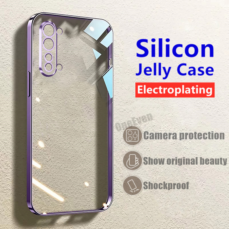 สําหรับ OPPO ค้นหา X2 Lite CPH2005 ยืดหยุ่นซิลิโคนนุ่มขอบชุบ Jelly กรณี ...