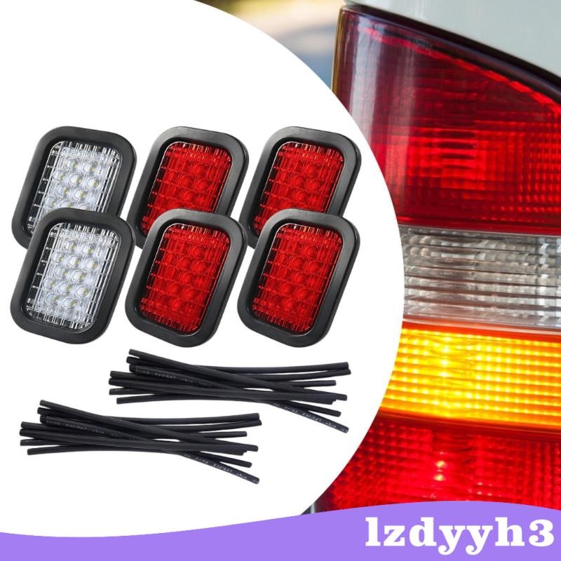 [Lzdyyh3] 6 ชิ้น Generic Trailer Hitch Light Kit พร้อมท่อหดความร้อนติดตั้งง่ายไฟสํารองสําหรับ ...
