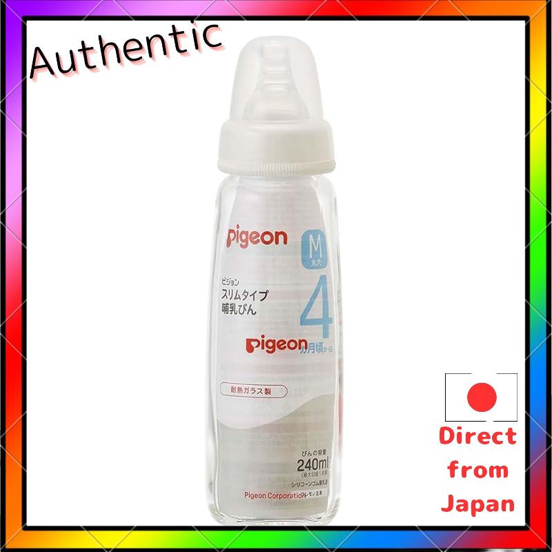 Pigeon Slim Type Baby Bottle 240ml - แก้วทนความร้อนที่เย็นสบายเร็ว ทน ...
