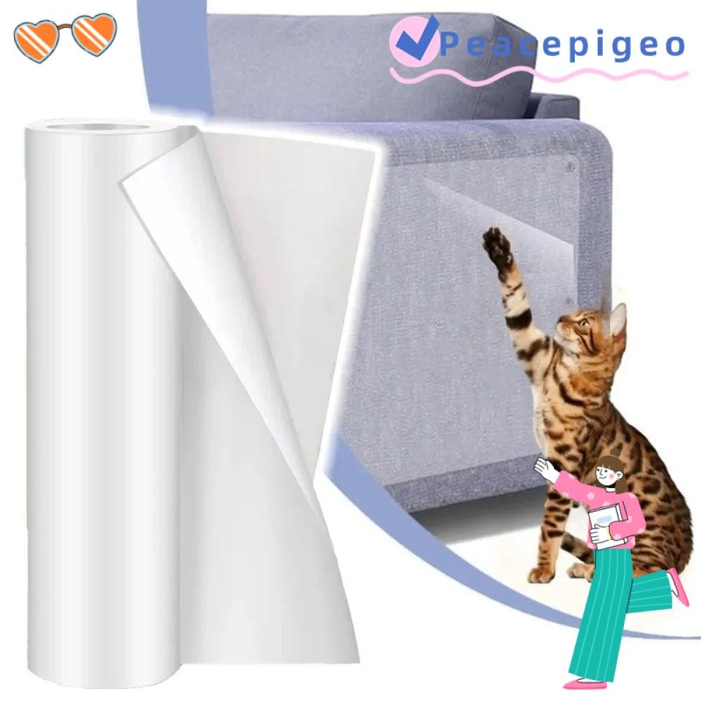 PEACEPIGEO 1 ม้วน Cat Scratch Deterrent เทป, PVC โปร่งใสฝาครอบเฟอร์นิเจอร์,ทนทาน 45x300 ซม.การ ...