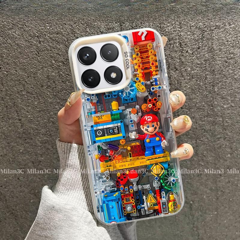 สำหรับ Xiaomi Poco F6 X6 Pro เคสกันกระแทกแบบกลไก Mario Building Blocks ...