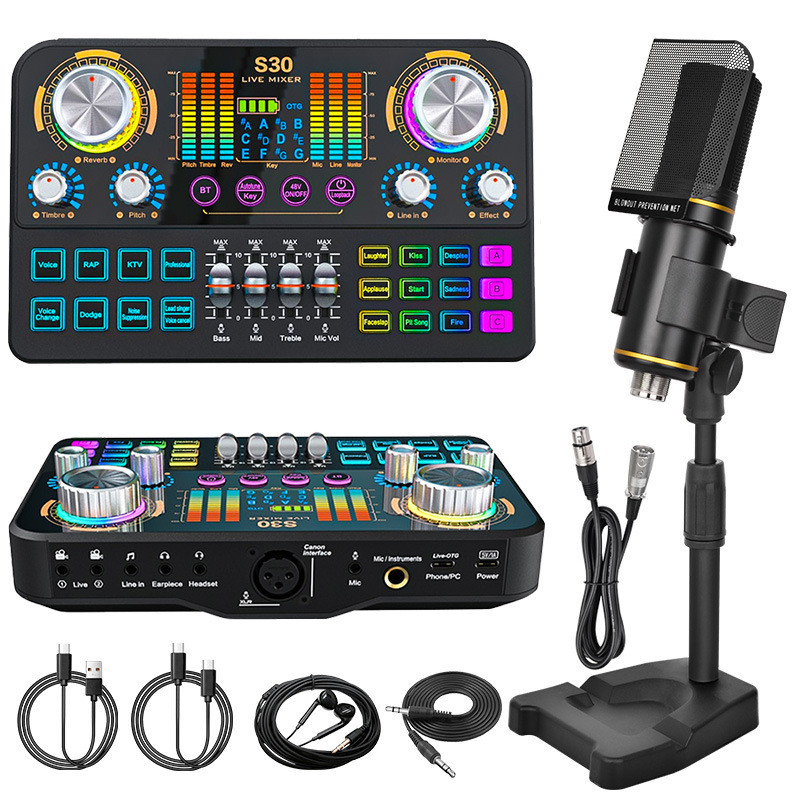 เครื่องผสมเสียง S30 - ลดเสียงรบกวน DSP, เสียง Lossless OTG, Dual Live ...