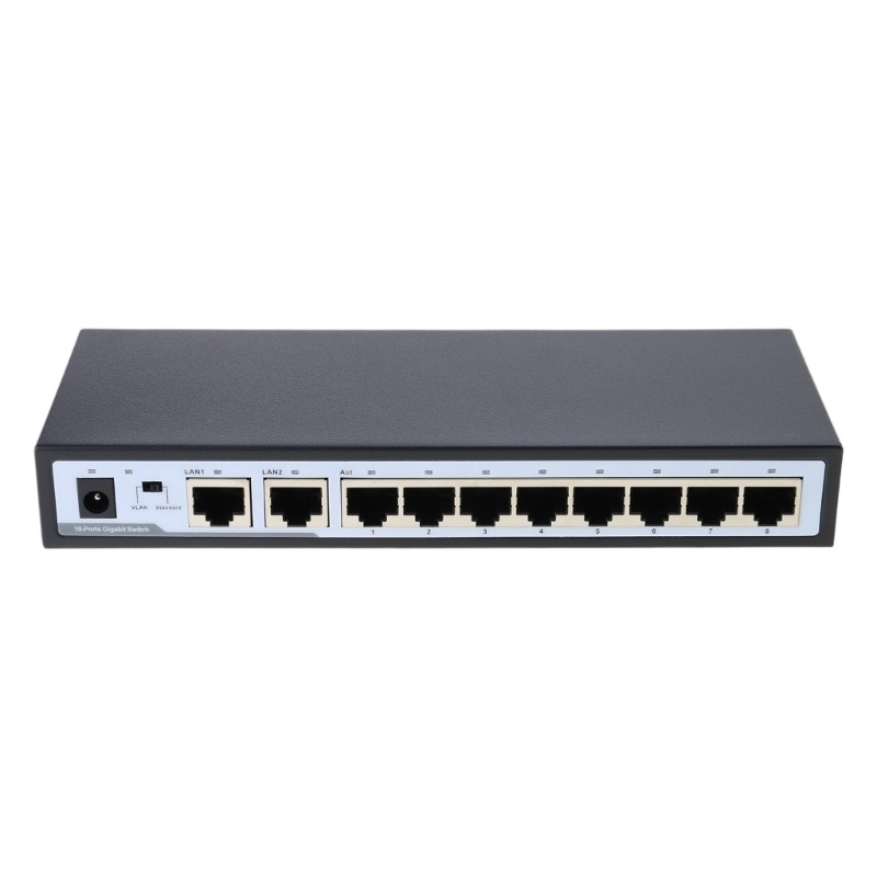 R* Switch 10 PortEthernet Switch 120W 8 พอร์ต 1000Mbps +2 Uplinks พร้อม ...