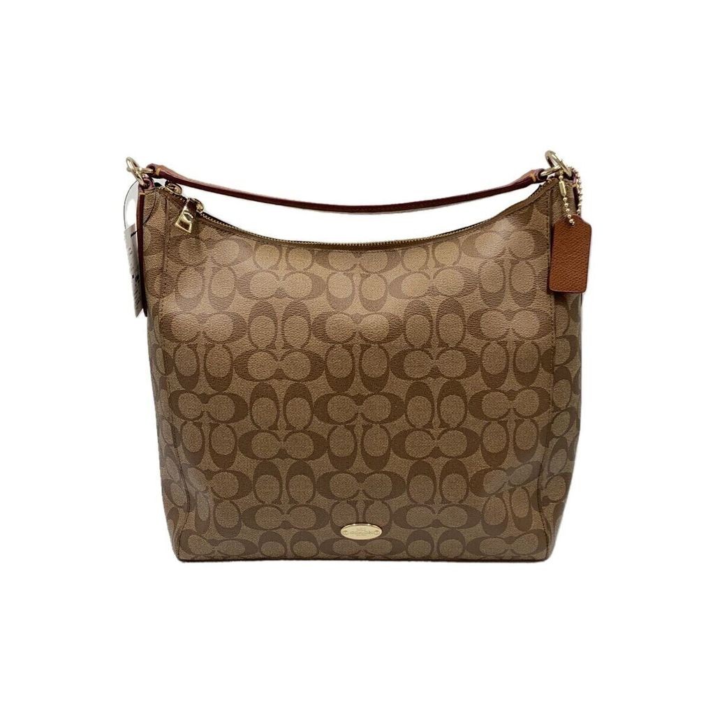 COACH SHOULDER BAG _ Signature BEG Piping Partially Deteriorated F34910 ...