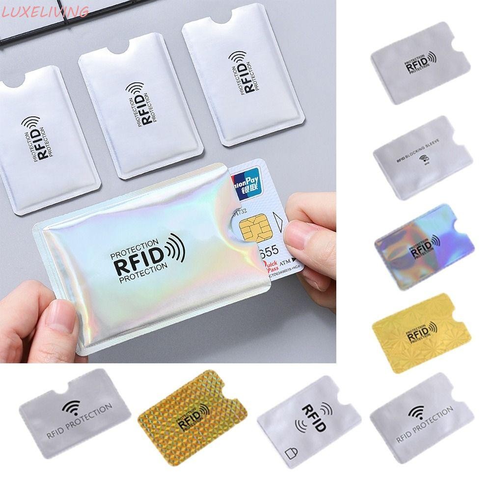 Luxeliving 10pcs Anti RFID Card Holder, NFC Blocking อลูมิเนียมฟอยล์ ...
