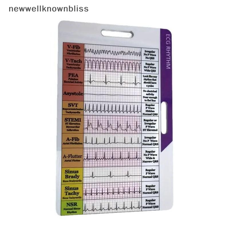 Newwellknownbliss ECG/EKG Rhythm Pocket Card การออกแบบสองด้าน EKG ...