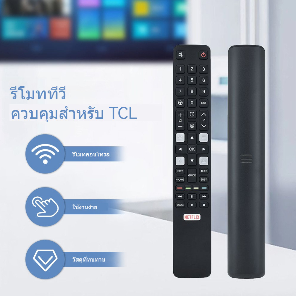 TCL Remote Control RC802N YUI1 For TCL Smart TV Universal Netflix รีโมท ...