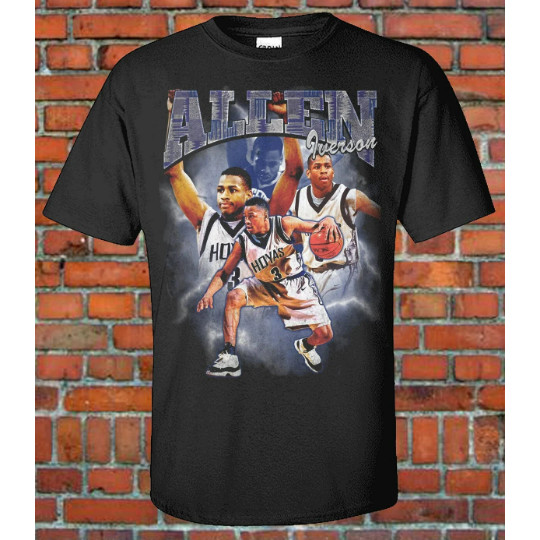 Allen Iverson Georgetown Univ 90S สไตล์ Bootleg Rap Ncaa Nba บาสเกตบอล ...