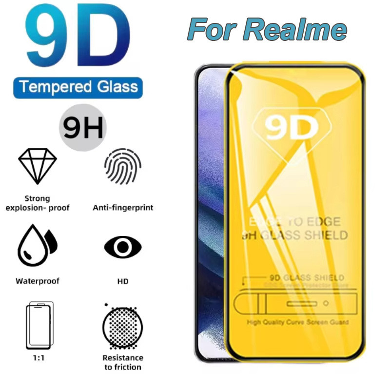 9D ฟิล์มกระจก For Realme C53 C11 C15 C17 C21 C12 C20 C25 C25Y C21Y C67 ...