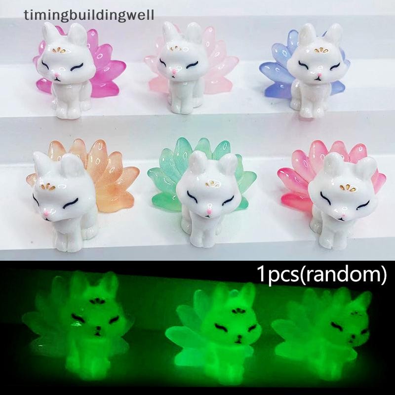 Twth 1 ชิ้น Mini Nine-tailed Fox Luminous เครื่องประดับงานฝีมือ ...