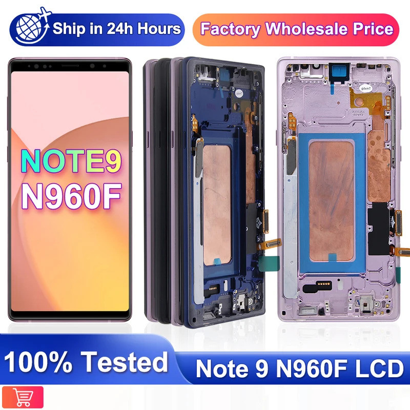 หน้าจอ TFT สำหรับ Samsung Galaxy Note 9 LCD N960 N960F จอแสดงผลหน้าจอ ...