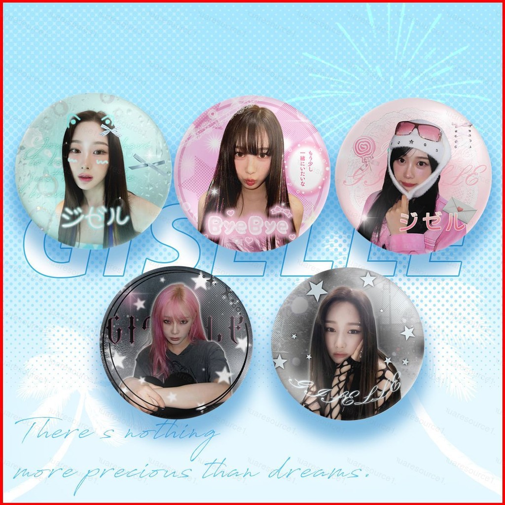 SQ1 AESPA GISELLE Tinplate Badge พวงกุญแจจี้อุปกรณ์เสริมดาว Periphery ...