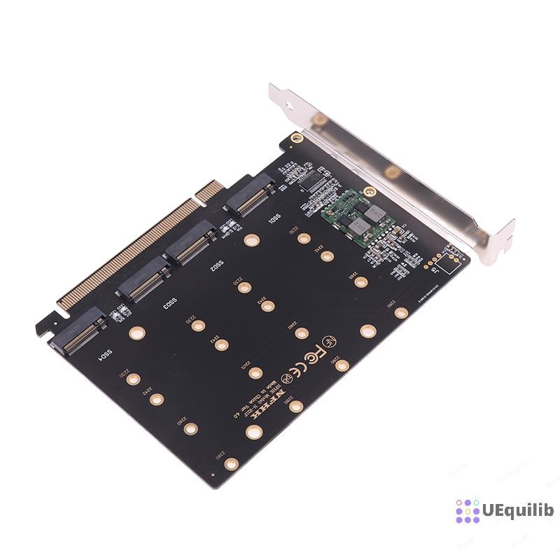 Uequilib 4 พอร์ต M.2 NVMe SSD ถึง PCIE X16M Key Hard Drive Converter ...