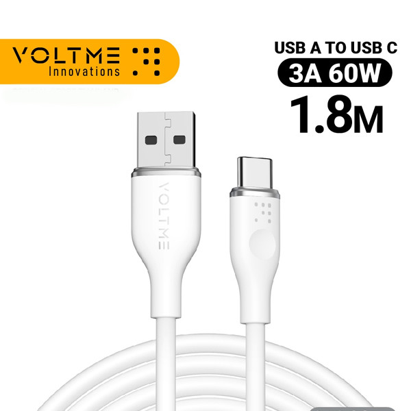 สายชาร์จ VOLTME INNOVATION Powerlink Moss Series ATC 1.8M 3A 60W (White) | Shopee Thailand
