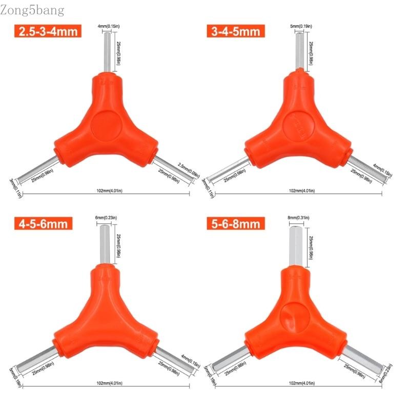 Zong 3 Way Hex ประแจ 3 In 1 Y ประเภท Hex Allen ประแจ Trigeminal Hex Key ...