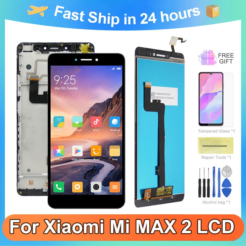 จอแสดงผล LCD สำหรับ Xiaomi 6.44''Mi Max 2 สำหรับ Mi Max2 MDE40 MDI40 ชุดประกอบหน้าจอสัมผัสทดแทน ...