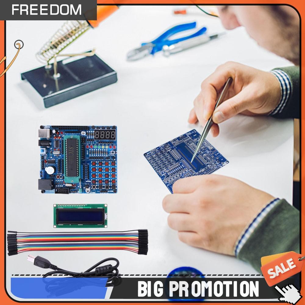 51/AVR Microcontroller Development Board STC89C52 DIY การเรียนรู้ Board Kit อุปกรณ์เสริมการทดลอง ...