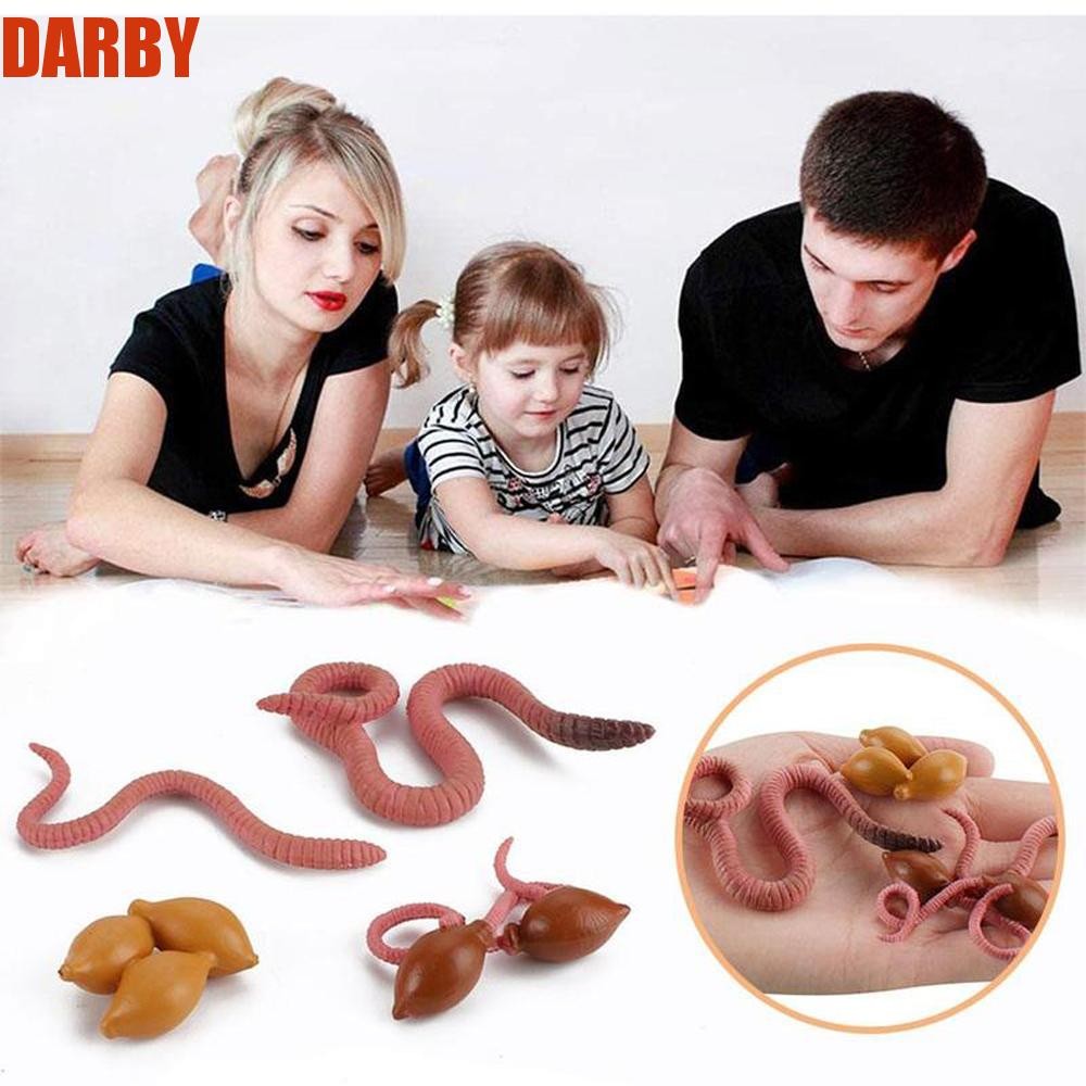 DARBY ชีวิตที่สมจริงรอบรวบรวมพลาสติก Earthworm King Crab สัตว์ ...