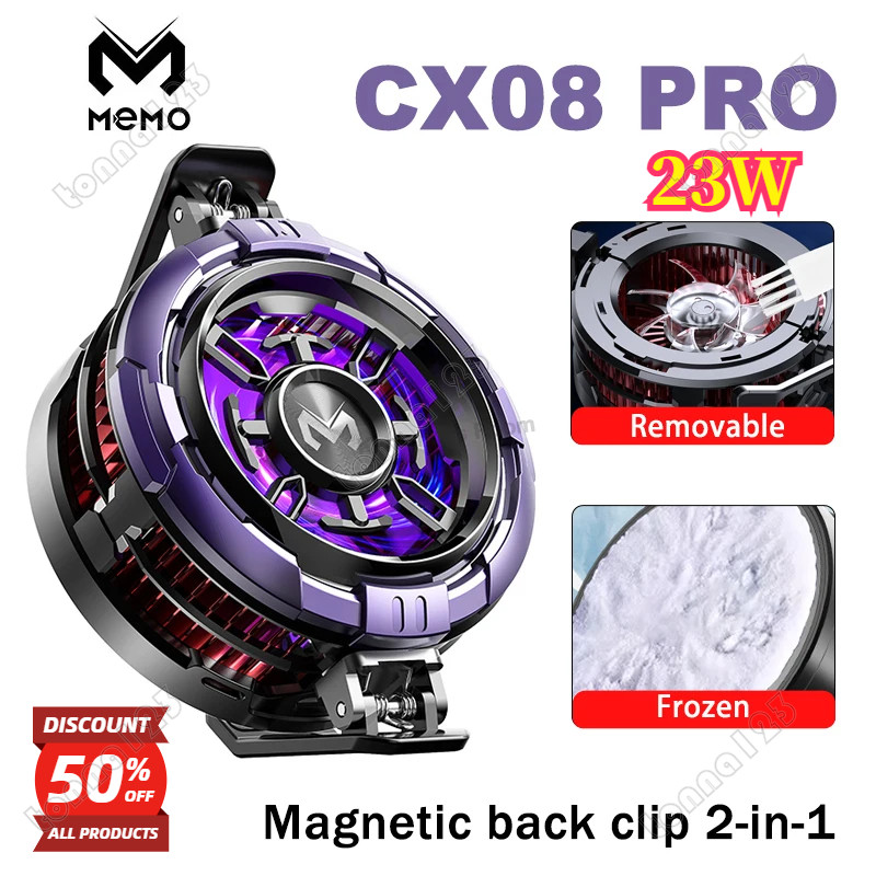 Memo CX08 Pro 23W AI โทรศัพท์มือถือ Semiconductor Magnetic/Back-clip Frozen PUBG เกม Cooler ...