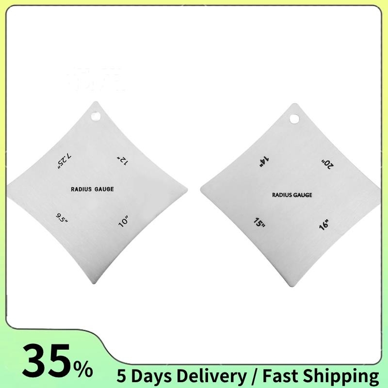 2 ชิ้นกีตาร์ Fingerboard Fretboard Saddle Nut Radius Gauge วัด ...
