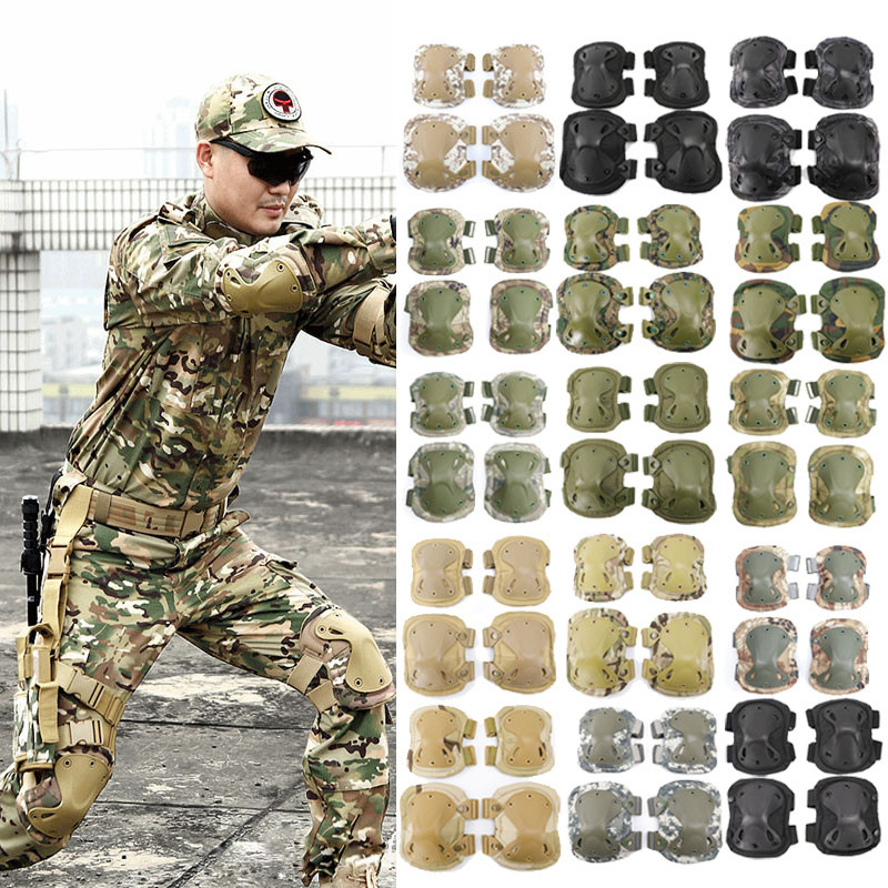 Kneepad ข้อศอกเข่า Pads เข่า Protector Army กีฬากลางแจ้งทํางานการล่า ...
