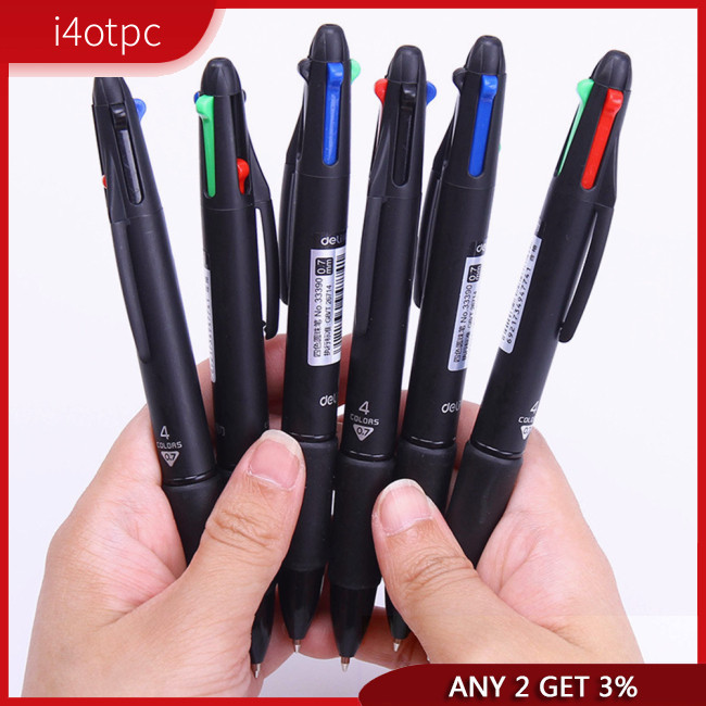 I4otpc 0.7 มม.4 in 1 MultiColor ปากกาปากกาลูกลื่นที่มีสีสัน Retractable ปากกาลูกลื่น | Shopee ...