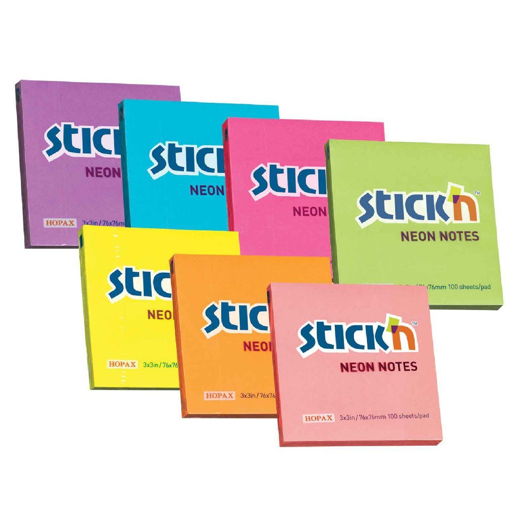 Hopax 3x3in Neon Memo Pad 100s | Shopee Thailand