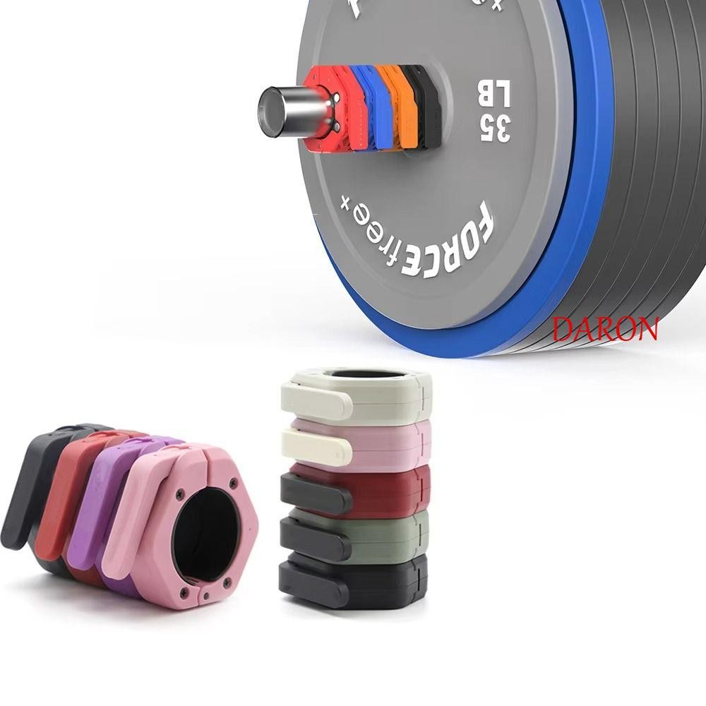 DARON ยกน้ําหนัก Barbell Clamps, Deadlift หกเหลี่ยม Barbell หมุนล็อค ...