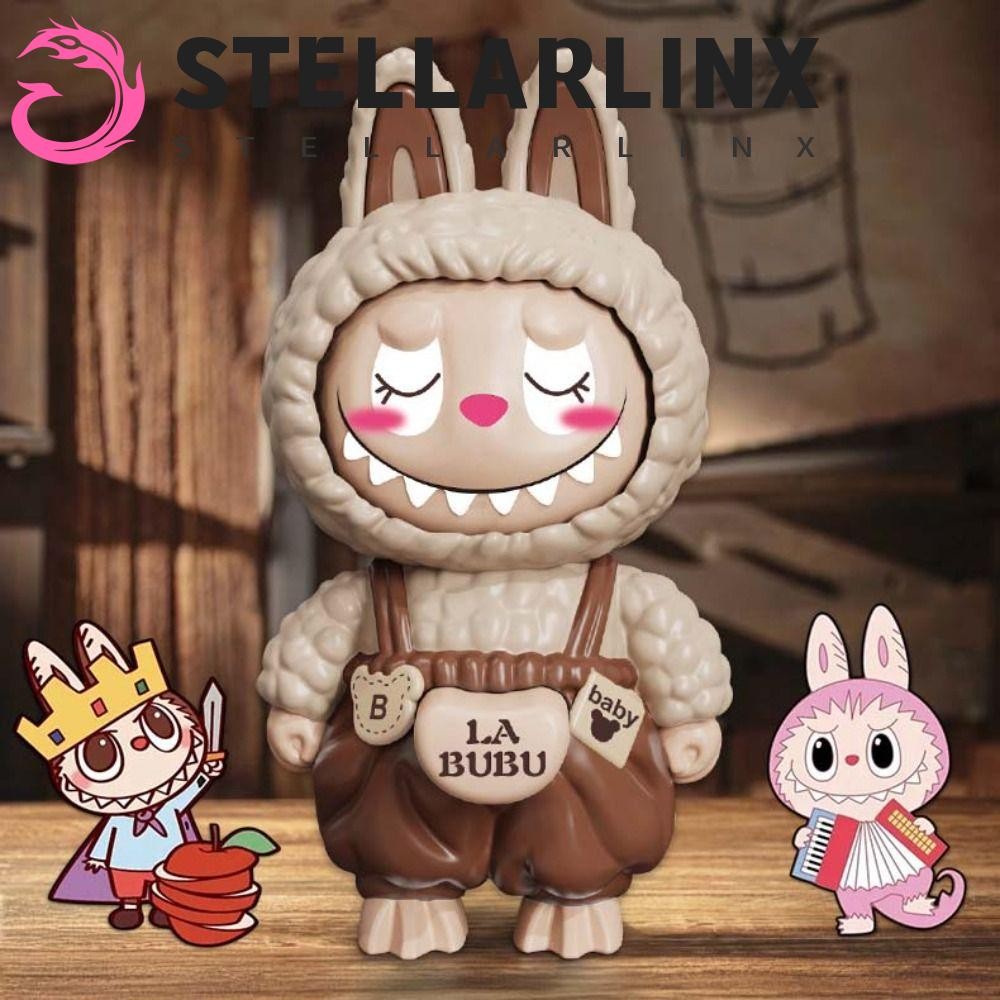 STELLARLINX Labubu ตุ๊กตาเปลี่ยนหน้า,พร้อมพวงกุญแจ 3 Facial Labubu Face แต่งหน้าของเล่นตุ๊กตา ...
