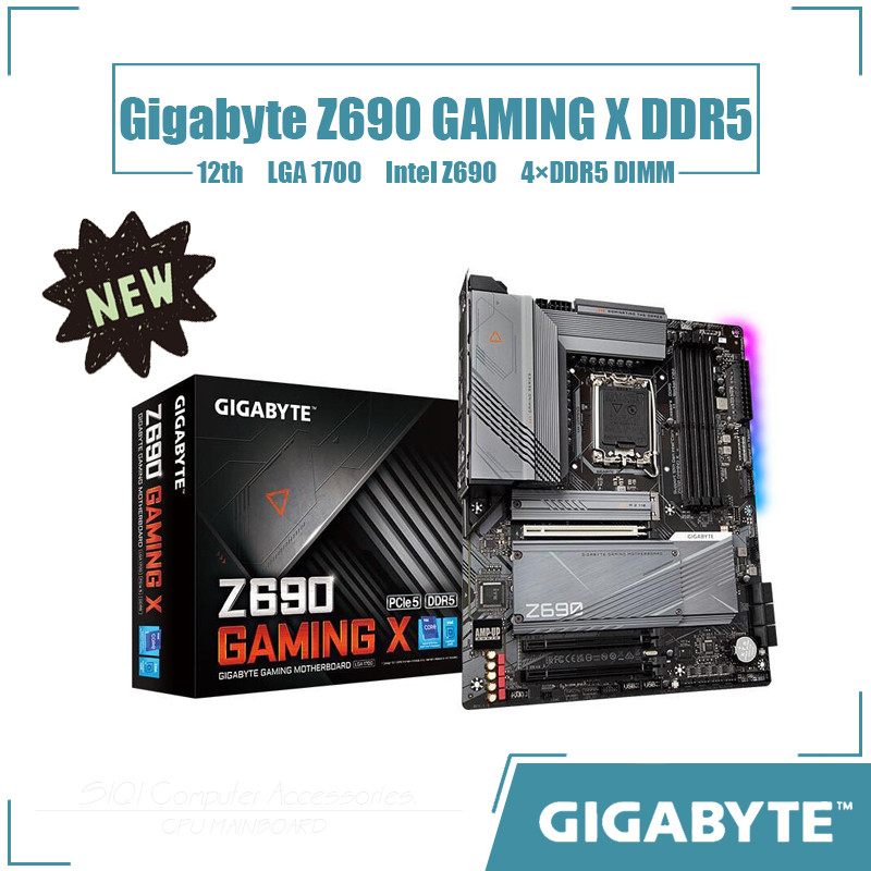 [ใหม่] Gigabyte Z690 GAMING X DDR5 เมนบอร์ด Intel Z690 4DDR5 DIMM LGA ...
