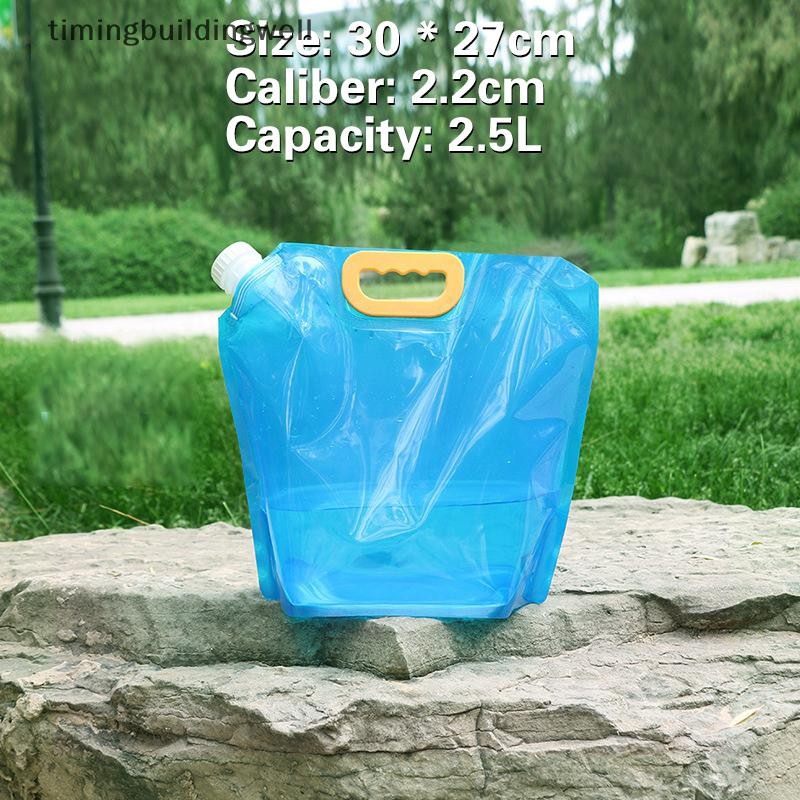 Twth 1.5/2.5/5/10L แบบพกพากระเป๋าพับถังน้ําเหยือกขวดกระเป๋า Outdoor Travel Camping พร้อมที่จับ ...