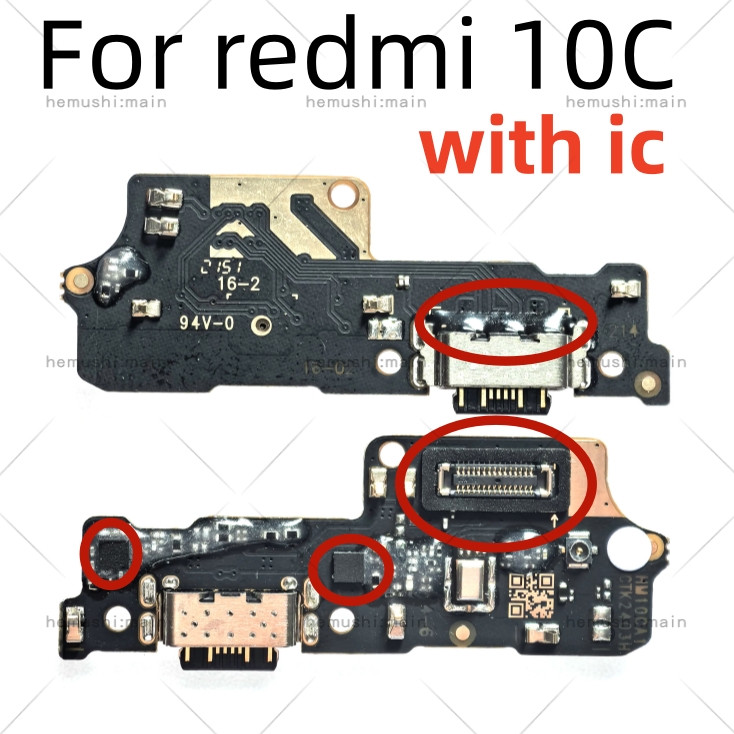 USB ชาร์จพอร์ตสําหรับ redmi 10C เมนบอร์ด flex พอร์ต USB ริบบิ้น flex ...
