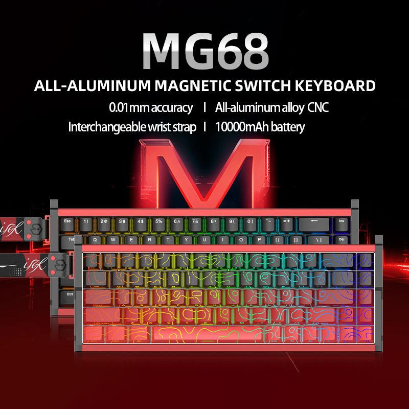 IROK MG68 PRO/MAX 8K Magnetic Switch Gaming Keyboard 0.01mm Quick ...